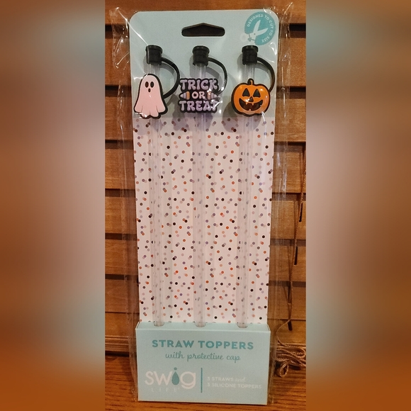 SWig | Dining | Swig Halloween Straw Toppers Black And Orange | Poshmark